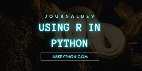 Working With R In Python AskPython