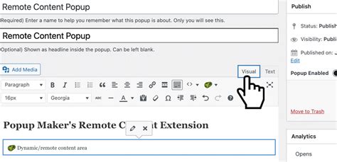 Remote Content Shortcode Remote Content Area Popup Maker