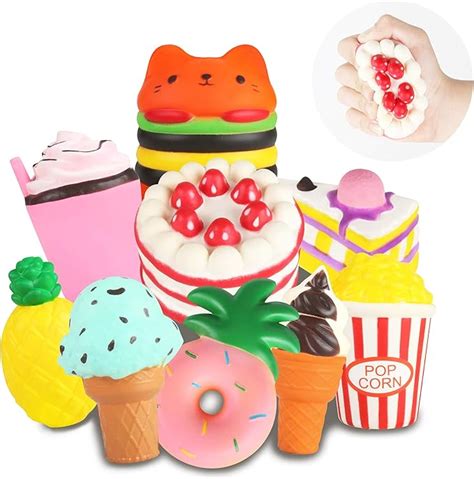 Slow Rising Jumbo Squishies Toys Set 9 Pack Soft Kawaii