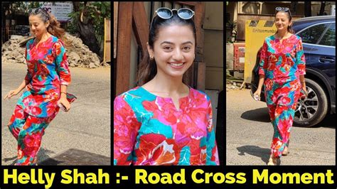 Helly Shah Looks Pretty In Colorful Printed Outfit And Watch Her Road