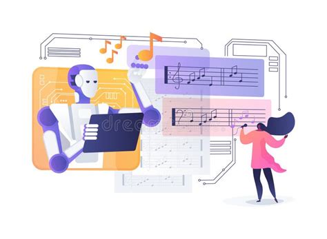 Ai Generated Music Composition Abstract Concept Vector Illustration