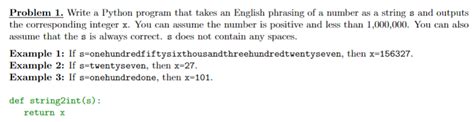 Solved Problem Write A Python Program That Takes An Chegg Com