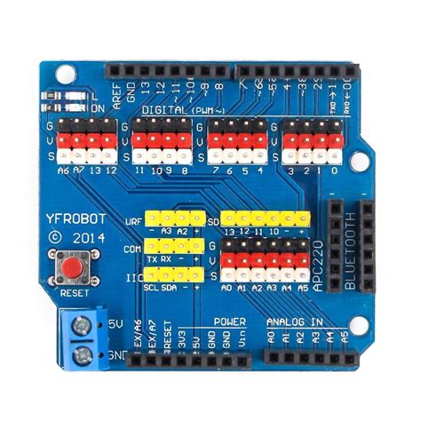 【樂意創客官方店】《附發票》arduino uno r3 擴展板 sensor shield v5 0 蝦皮購物