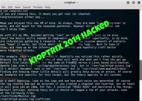 Hacking Kioptrix 2014 NandTech
