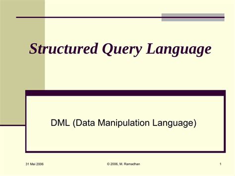 Pdf Structured Query Language Unsriacid Filemahasiswa Diharapkan