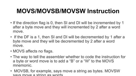 Byte And String Manipulation 8086 Pptx