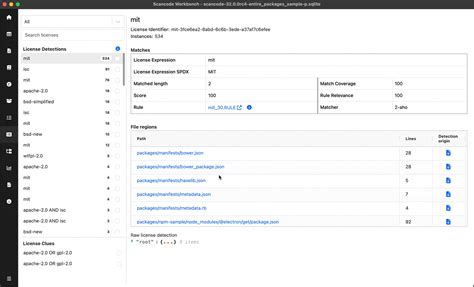 How To Navigate The License Explorer View — Scancode Workbench