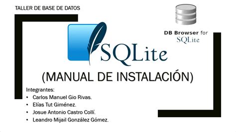 Sqlite Y Db Browser Para Sqlite Para Windows Taller De Base De Datos