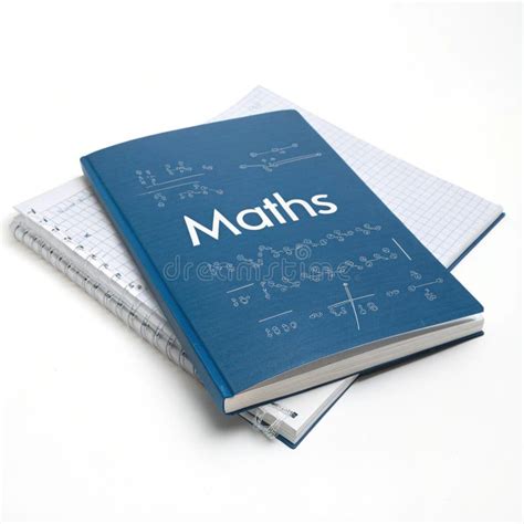 Maths Notebook Isolated On White Background Stock Illustration