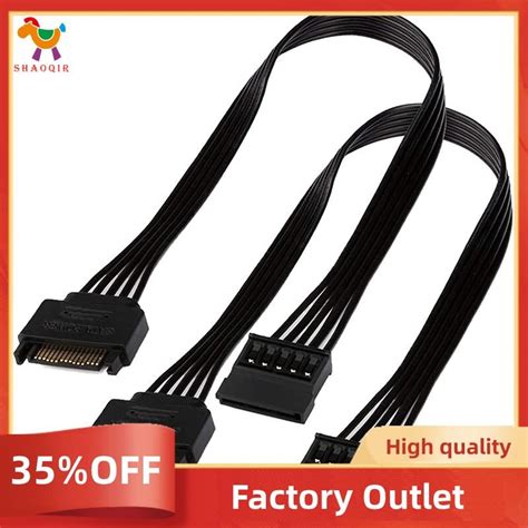 2pcs Sata Power Extension Cable 15 Pin Sata Male To Female Extender Power Cable Adapter For Hard