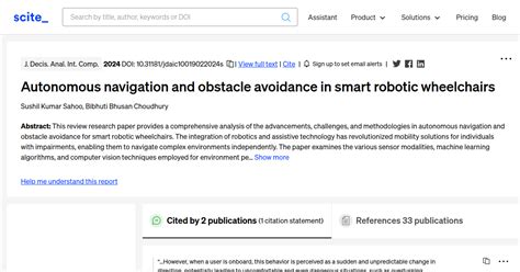 Autonomous Navigation And Obstacle Avoidance In Smart Robotic Wheelchairs