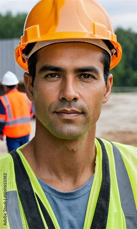 Looking Lmet Man Worker Construction Camera Man Men At Work