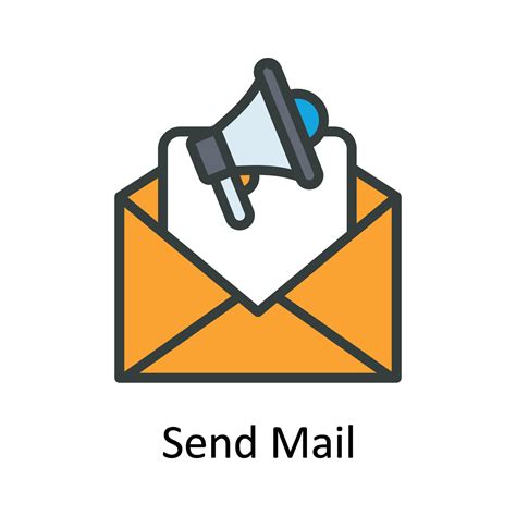 Send Mail Vector Fill Outline Icon Design Illustration Digital Marketing Symbol On White