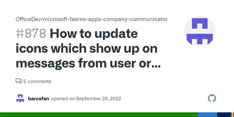 How To Update Icons Which Show Up On Messages From User Or Author Bot · Issue 878 · Officedev