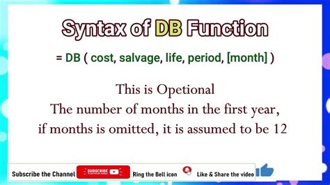 how to use db function in excel with examples financial function 02