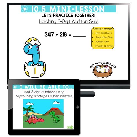 Lucky To Learn Math Lesson 105 3 Digit Addition Review Teaching Slides Lucky Little