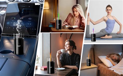 Diffusore Di Oli Essenziali Con Effetto Fiamma LUUGUYI Diffusore Di Aromi Senza Fili Con 7
