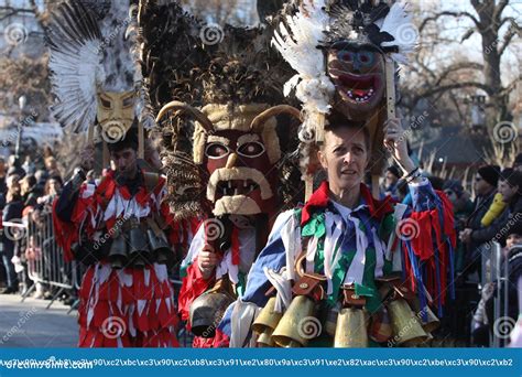 Masquerade Festival `surva` In Sofia Bulgaria Editorial Photography