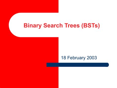binary search trees