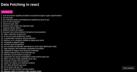 Fetch Data Codesandbox