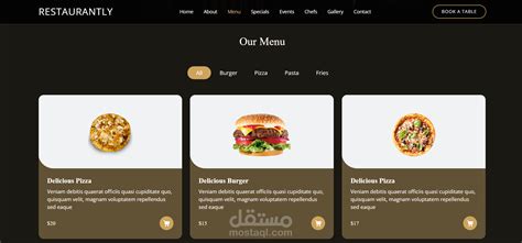 Restaurant Website مستقل