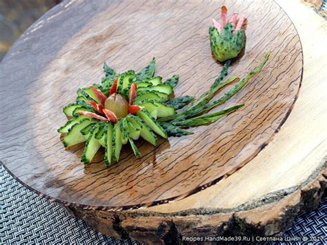 Цветы из овощей своими руками мастер класс №2