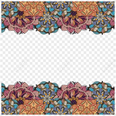 태국 만다라 패턴 테두리 화려한 장식경계장식물 Png 일러스트 무료 다운로드 Lovepik