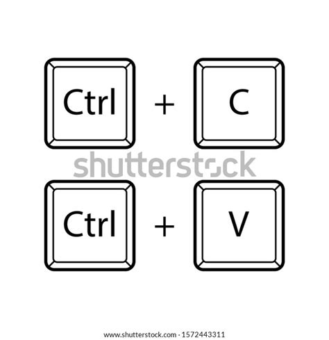 Ctrl C Ctrl V Keyboard Buttons 스톡 벡터 로열티 프리 Shutterstock