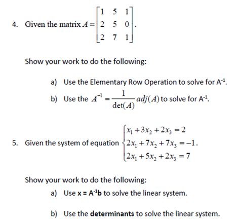 solved given the matrix a [1 2 2 5 5 7 1 0 1] show your