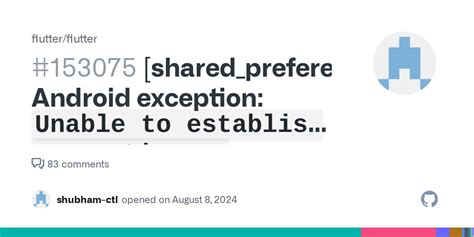 [shared_preferences] Android exception: `Unable to establish connection on channel: "dev.flutter ...
