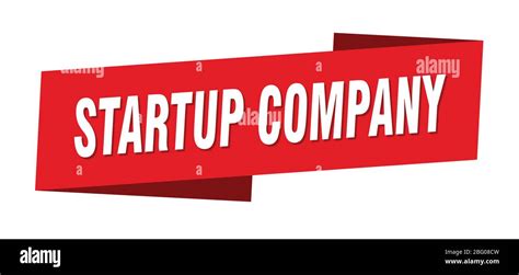Startup Company Banner Template Startup Company Ribbon Label Sign