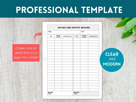 Fluids Intake And Output Record Fluid Balance Chart Intake Output Tracker Nursing Form Urine