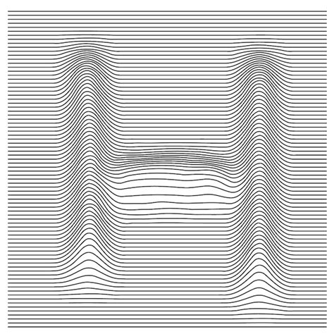 premium vector letter h with a linear pattern on a white background