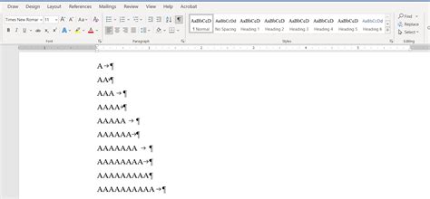 tab is shorter after 2 letter word and after certain other length
