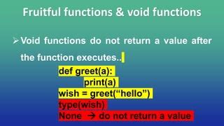 Python Introduction JNTUA R19 UNIT 1 Functions PPTX