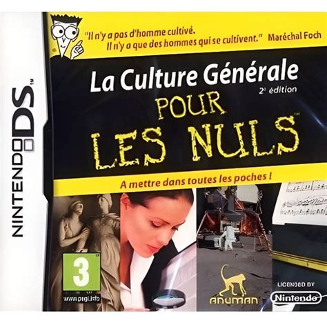 La Culture Generale Pour Les Nuls Jeu Console Ni Cdiscount Jeux Vidéo