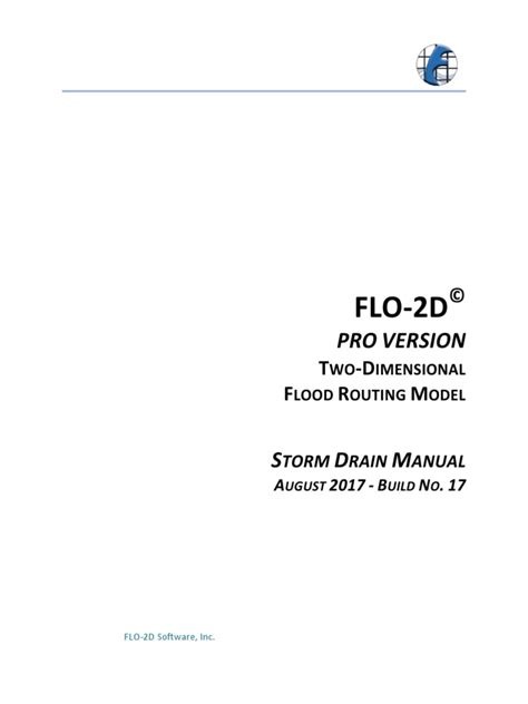Flo 2d Storm Drain Manual Build 17 Pdf Environmental Science