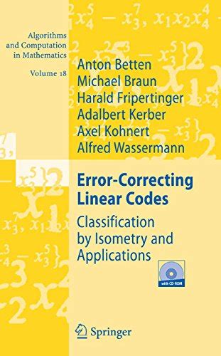 Error Correcting Linear Codes Classification By Isometry And