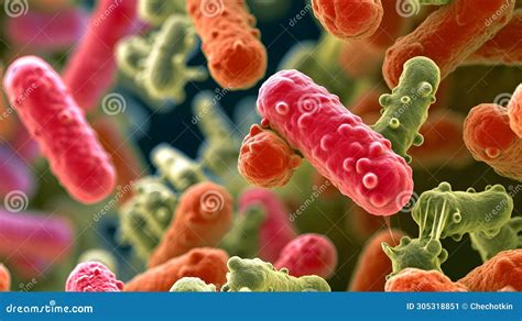 Microbiology Under Microscope Generative Ai Stock Image Image Of Background Disease 305318851
