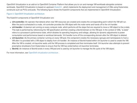 Openshift Virtualization Architecture Red Hat Openshift