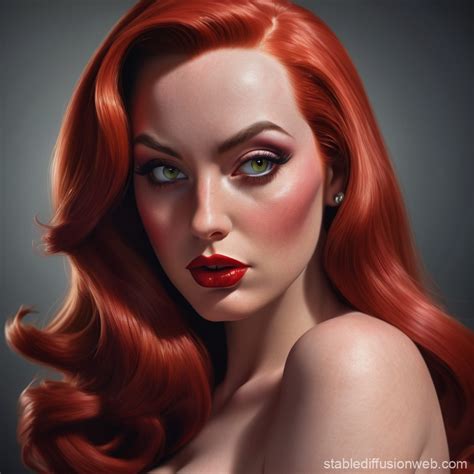 Jessica Rabbit Hyperrealistic Portrait Stable Diffusion Online