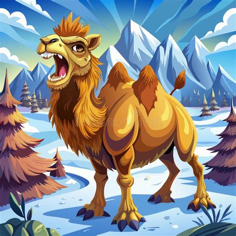 Bactrian Camel Looks Room Stock Illustration Illustration Of Gansu