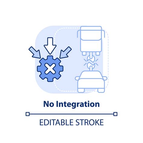 No Integration Light Blue Concept Icon Separated Services Maas
