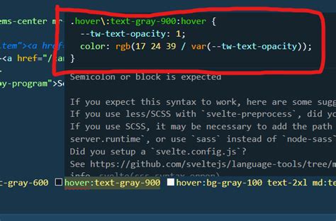 Tailwind Style Modifiers Like Hover And Md Throw Errors When No Error Present · Issue 1574