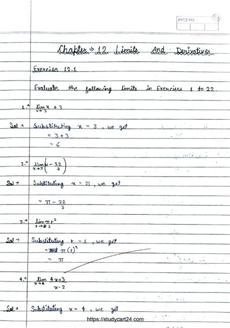 Chapter 12 Limits And Derivatives Class 11 Ncert Solutions Pdf