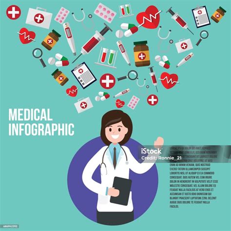 악기 아이콘으로 여성 의사입니다 벡터 일러스트 레이 션 의료 및 의료 컨설턴트 디자인 개념입니다 간호사에 대한 스톡 벡터 아트