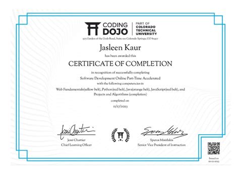 Jasleen Kaur On Linkedin The Certificate