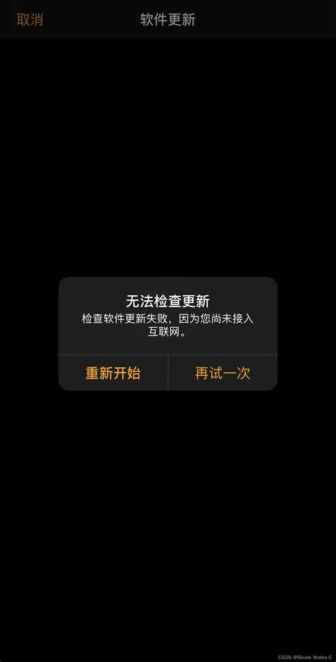 已解决【watch检查软件更新失败，因为你尚未接入互联网。】