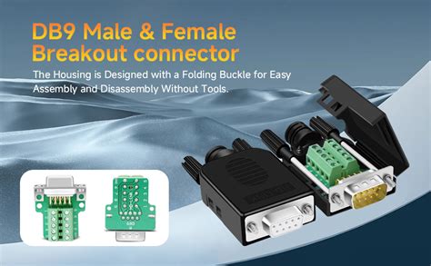 Amazon Com YIOVVOM DB Breakout Connector DB Solderless RS D SUB Male And Female Serial