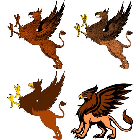 Four Griffins Free Svg